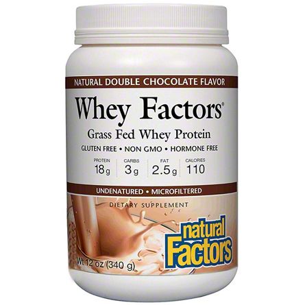 Natural Factors Whey Factors Whey Protein Powder Chocolate, 12 oz ...