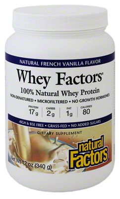 Natural Factors Whey Factors Whey Protein Powder Vanilla, 12 Oz ...