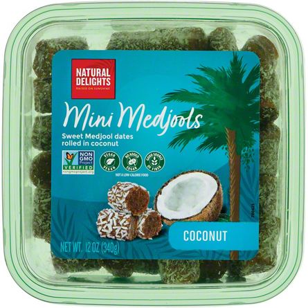 Natural Delights Mini Coconut-Rolled Medjool Dates, 12 oz | Central ...