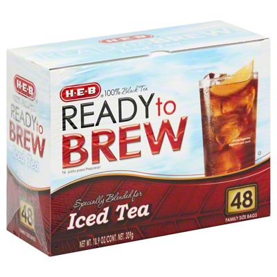 H-E-B Ready to Brew Iced Tea - Family Size Tea Bags, 48 ct | Joe V's ...
