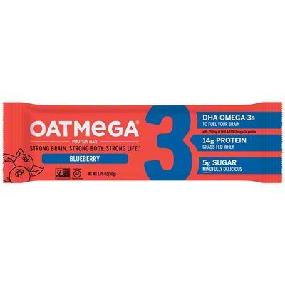 Oatmega Blueberry Protein Bar, 1.76 oz | Central Market - Really Into Food