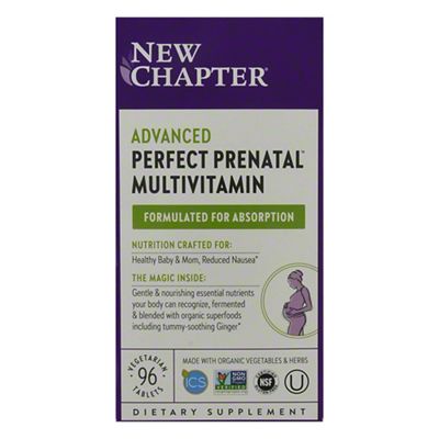 New Chapter Advanced Perfect Prenatal Multivitamin Tablets, 96 ct ...