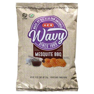 H-E-B Wavy Mesquite BBQ Potato Chips, 11 oz | Central Market - Really ...