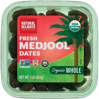 Natural Delights Fresh Organic Whole Medjool Dates, 1 lb | Central ...