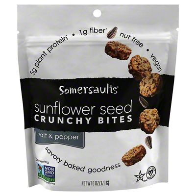 Somersault Snack Co. Salty Pepper Sunflower Seed Crunchy Bites, 5 oz ...