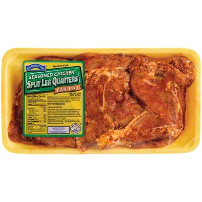 Hill Country Fare Seasoned Split Chicken Leg Quarters - BBQ Flavored ...