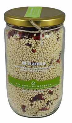 Les Moulins Mahjoub M'hamsa hand rolled Couscous with red pepper, 16 oz ...