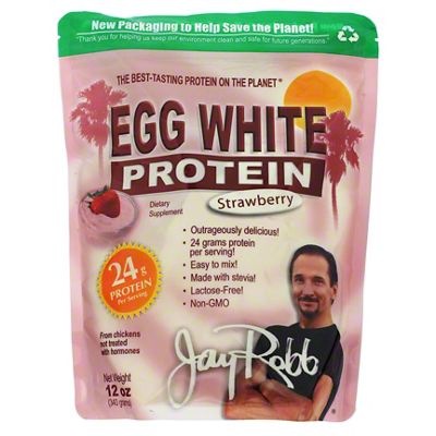 Jay Robb Strawberry Egg White Protein Powder, 12 oz | Central Market ...