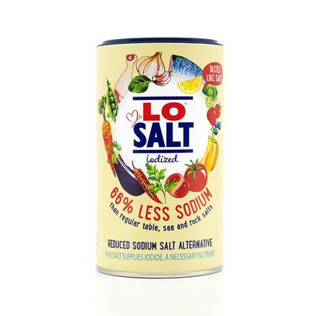 Lo Salt Iodized Reduced Sodium Salt Alternative, 12.35 oz | Central ...