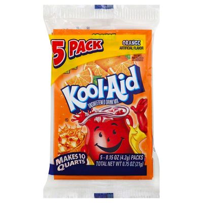 Kool-Aid Orange Unsweetened Soft Drink Mix, 5 ct | Central Market ...