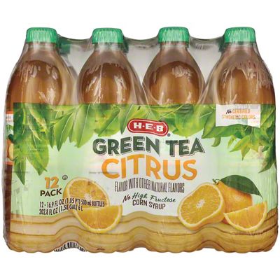 H-E-B Citrus Green Tea 12 pk Bottles, 16.9 oz | Joe V's Smart Shop ...