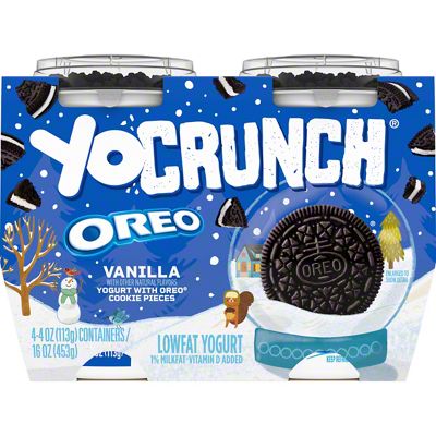 YoCrunch Low Fat Oreo Cookies N' Cream Yogurt, 4 ct | Joe V's Smart ...