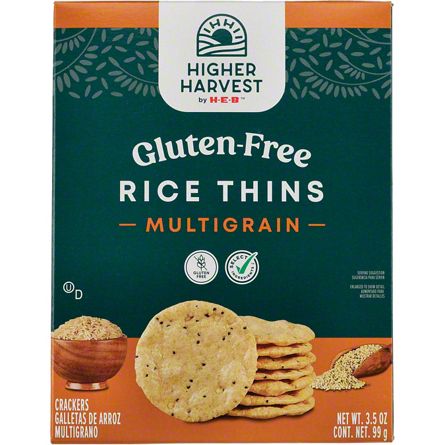 Higher Harvest by H-E-B Gluten-Free Rice Thins - Multigrain, 3.5 oz ...