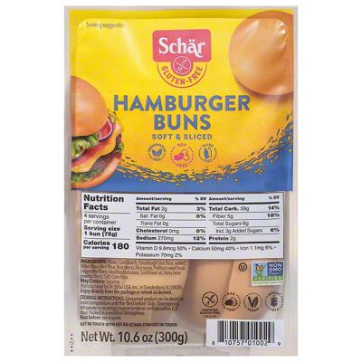 Schar Gluten Free Hamburger Buns, 4 ct | Central Market - Really Into Food