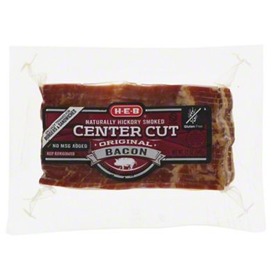 H-E-B Center Cut Hickory Smoked Bacon for Burgers, 12 oz | Central ...