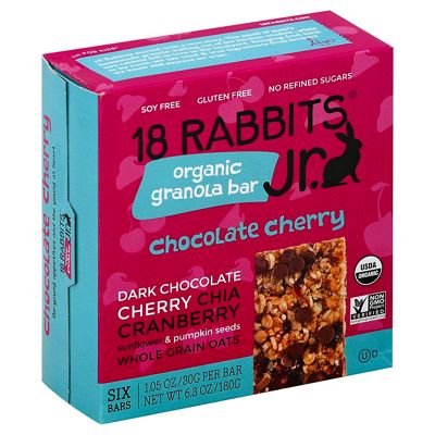 18 Rabbits Bunny Bar Squeaky Cheeky Choco Cherry Organic Granola Bars ...