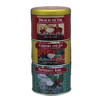 The Republic of Tea Holiday Variety Tea Bags in Stackable Tin, 36 CT ...