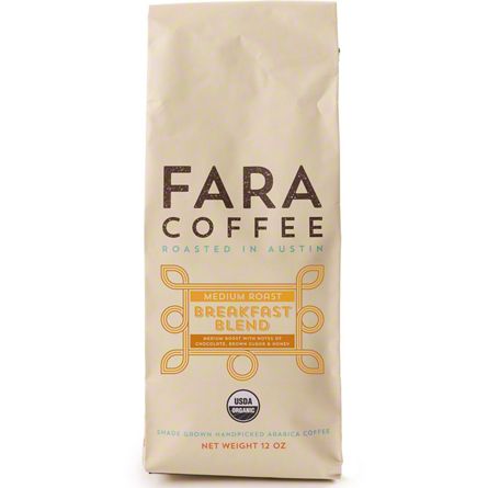 Fara Coffee Breakfast Blend Light Roast Whole Bean Coffee, 12 oz ...