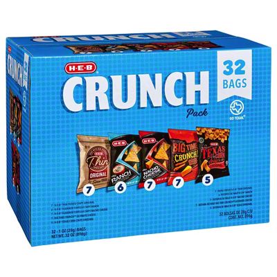 H-E-B Crunch Variety Pack 1 oz Bag Chips, 32 ct | Central Market ...