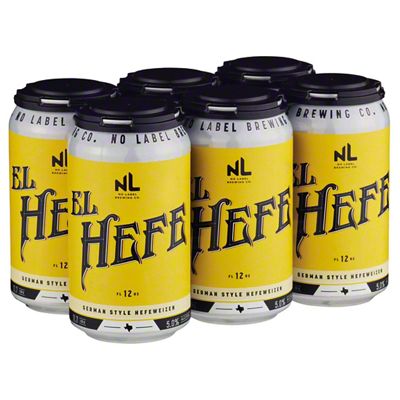 No Label El Hefe Weizen Beer 12 oz Cans, 6 pk | Central Market - Really ...