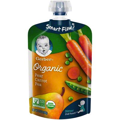 Gerber 2nd Foods Organic Pouches Pear Carrot Pea, 3.5 oz | Central ...