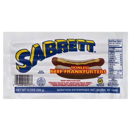 Sabrett Skinless Beef Frankfurters, 14 oz | Central Market - Really ...
