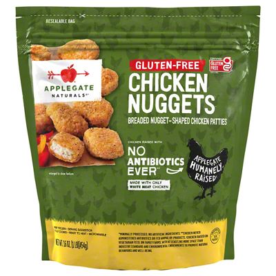 Applegate Naturals Gluten Free Fully Cooked Frozen Chicken Nuggets, 16 ...