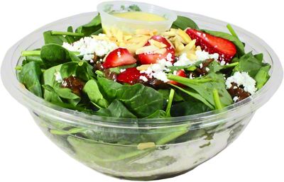 Central Market Family Sized Spinach and Strawberries Salad, ea ...