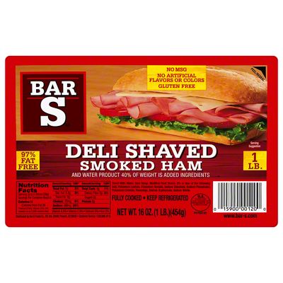 Bar S Deli Shaved Smoked Ham Lunch Meat, 16 oz | Joe V's Smart Shop ...