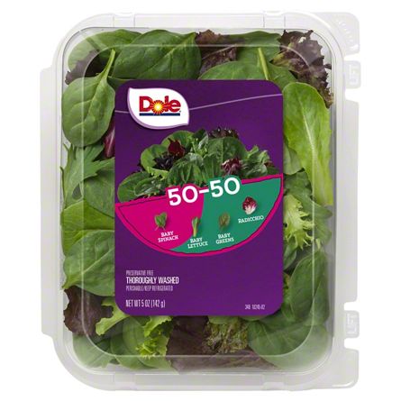 Dole 50/50 Spring Mix and Baby Spinach Salad Blend, 5 oz | Central ...