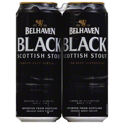 Belhaven Black Scottish Stout Beer 4 pk Cans, 14.9 oz | Central Market ...