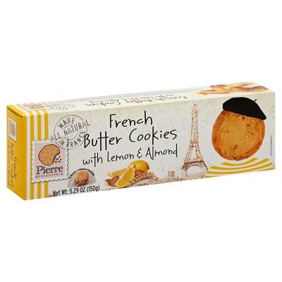 Pierre Biscuiterie Lemon & Almond French Butter Cookies, 5.29 oz ...