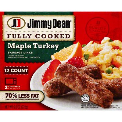 Jimmy Dean Fully Cooked Maple Turkey Sausage Links, 12 CT | Central ...