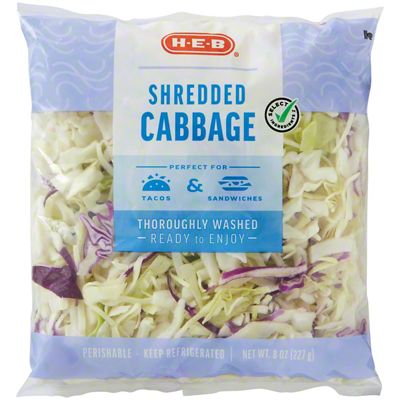 H-E-B Fresh Shredded Cabbage, 8 oz | Central Market - Really Into Food