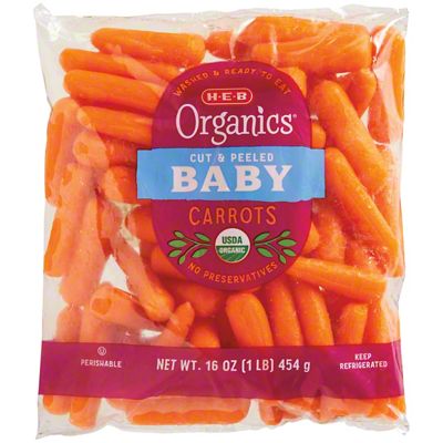 H-E-B Organics Fresh Cut & Peeled Mini Carrots, 1 lb | Central Market ...