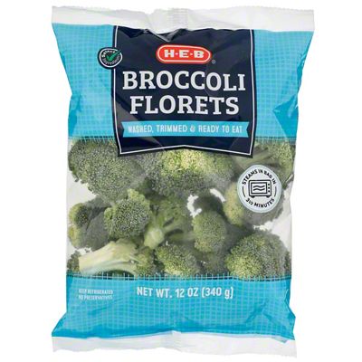 H-E-B Fresh Steamable Broccoli Florets, 12 oz | Central Market - Really Into Food