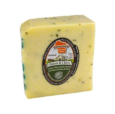 Henning's Onion and Chives Cheddar Cheese, sold by the | Central Market ...