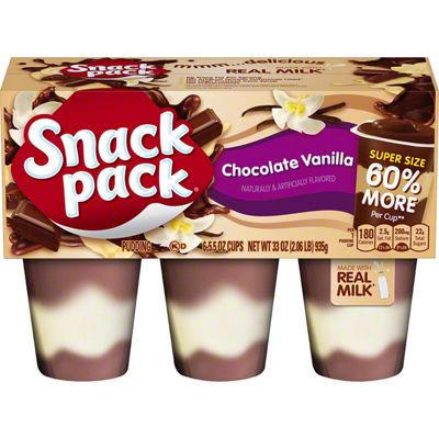 Snack Pack Super Size Chocolate Vanilla Pudding Cups, 6 ct | Joe V's ...