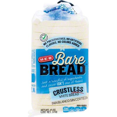 H-E-B Bare Bread Crustless White Sliced Bread, 13 oz | Joe V's Smart ...