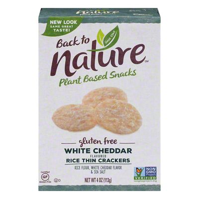 Back to Nature Gluten Free Rice Thins White Cheddar, 4 oz | Central ...