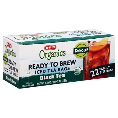 H-E-B Organics Ready to Brew Decaf Iced Tea - Family Size Black Tea ...