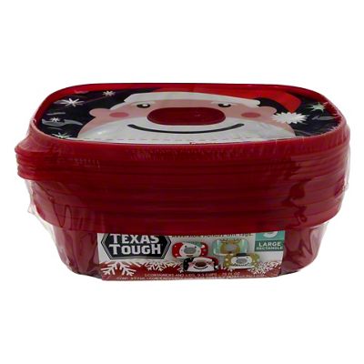 H-E-B Large Dish Colored Rectangle Containers (Red or Green), 5 ct ...