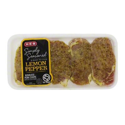 H-E-B Lemon Pepper Seasoned Boneless Pork Chops | Joe V's Smart Shop ...