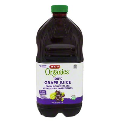 H-E-B Organics 100% Grape Juice, 64 oz | Central Market - Really Into Food