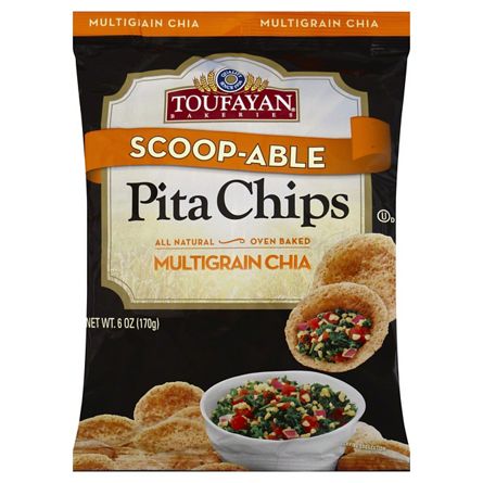 Toufayan Scoop-able Pita Chips Multigrain Chia, 6 oz | Central Market ...