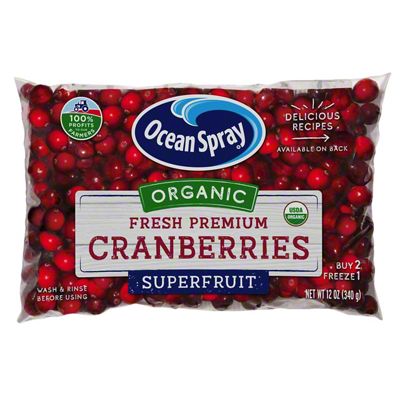 Ocean Spray Organic Fresh Premium Cranberries, 12 oz | Central Market ...