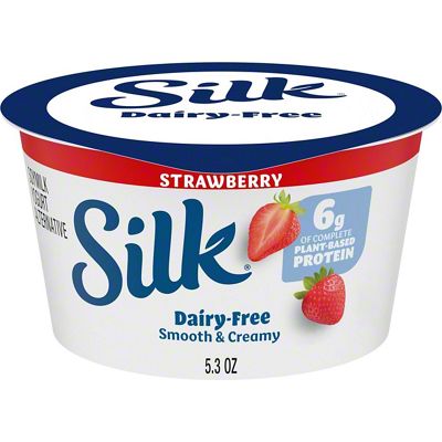 Silk Soymilk Yogurt Alternative - Strawberry, 5.3 oz | Central Market ...