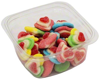 Clever Candy Prepacked Rainbow Triple Layer Gummy Hearts | Central ...