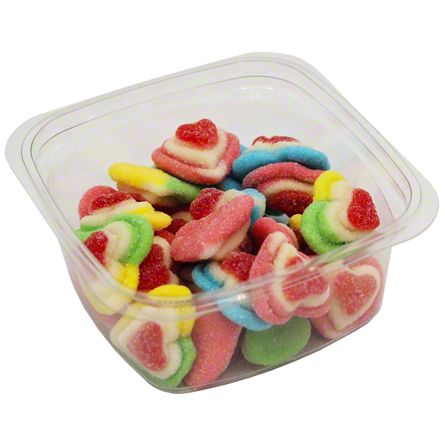 Clever Candy Prepacked Rainbow Triple Layer Gummy Hearts | Central ...