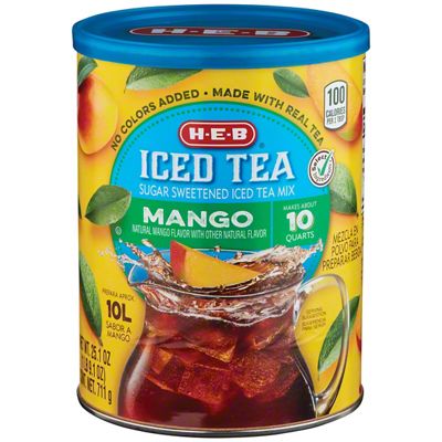 H-E-B Mango Sugar Sweetened Iced Tea Mix, 25.1 oz | Joe V's Smart Shop ...